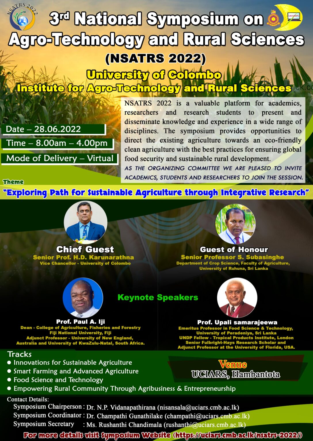 NATIONAL SYMPOSIUM ON AGRO TECHNOLOGY AND RURAL SCIENCES (NSATRS – 2022 ...