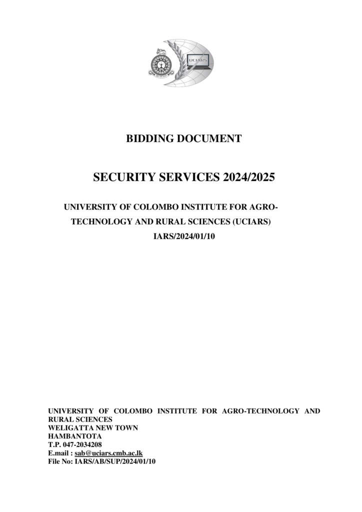 University of Colombo Institute of Agro - Technology and Rural Sciences (UCIARS) | Open Distance ...