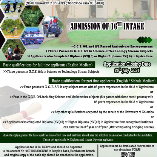 University of Colombo Institute of Agro - Technology and Rural Sciences ...