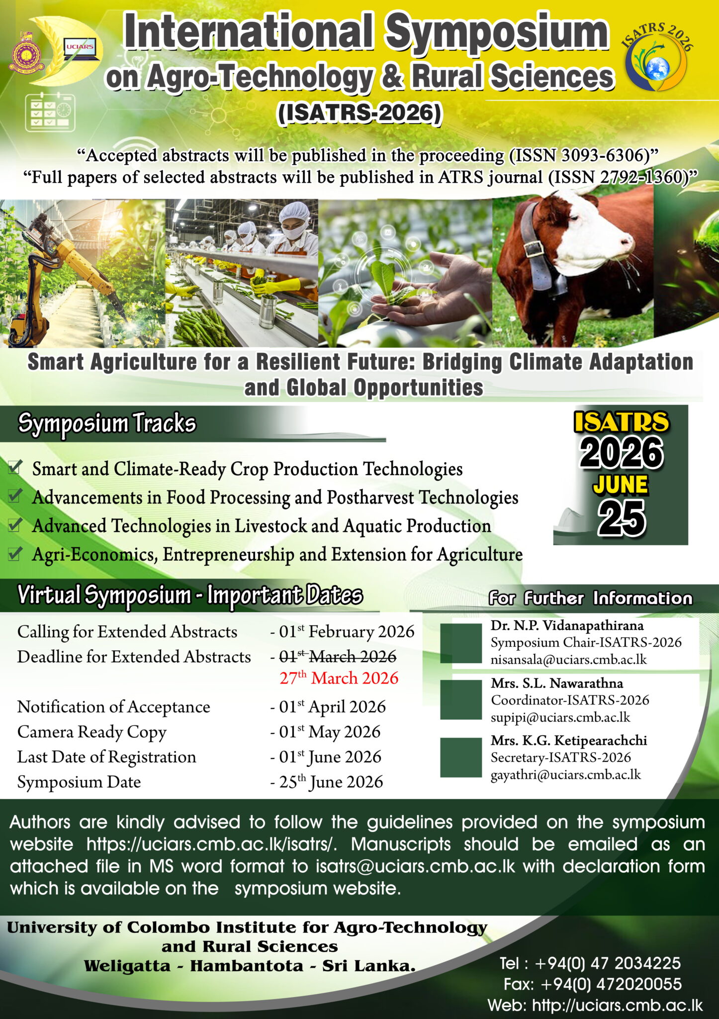 International Symposium on Agro-Technology and Rural Sciences (ISATRS ...